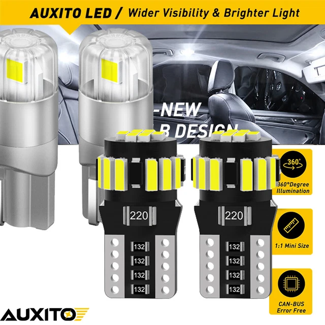 CANBUS 4X T10 LED White Car Interior Light Parker Bulb 2smd Globe 6000K ...