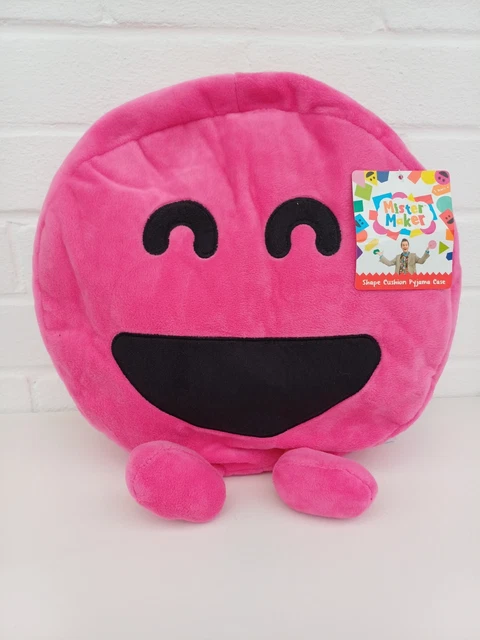 CBEEBIES MR MISTER Maker I Am A Circle Pink Shape Cushion Pyjama Case ...