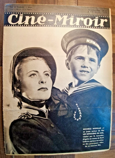 1940 FRANCE, REVUE D'Avant-Guerre Cine-Miroir Avec Michelle Morgan ...