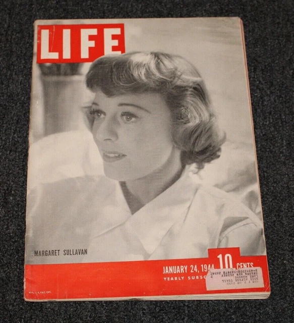 VINTAGE LIFE MAGAZINE WWII ERA Margaret Sullivan JANUARY 24, 1944 £11. ... VINTAGE LIFE MAGAZINE WWII ERA Margaret Sullivan JANUARY 24, 1944 £11. ...