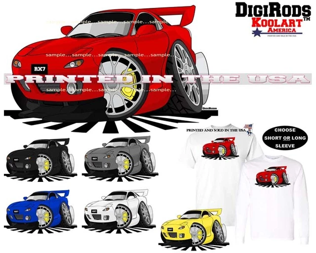 MAZDA RX7 THIRD Generation FD3S Model DigiRods / Koolart Cartoon Car T ...