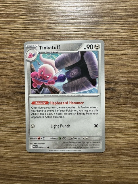 POKÉMON TCG MEGA Evolutions 097/132 Tinkatuff Regular Near Mint £1.47 ...