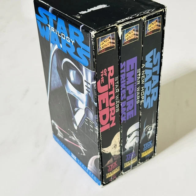 STAR WARS TRILOGY 1995 VHS Box Set 3 Tapes, Original Theatrical Version ...