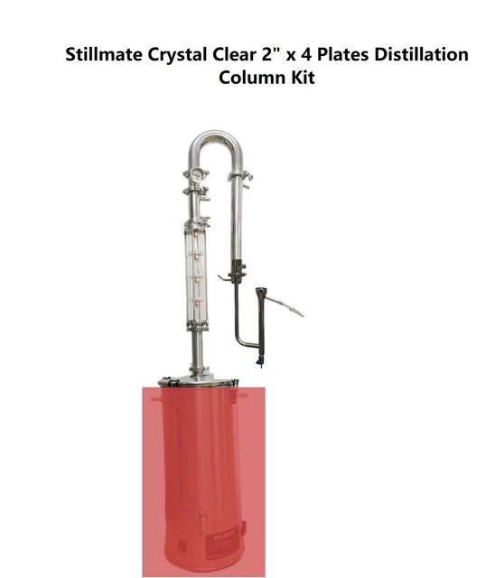 STILLMATE 35L SS304 2"x4 Plates Distillation Column Kit for making ...