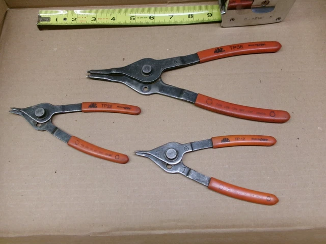 MAC TOOLS USA 3-Piece Convertible Snap Ring Pliers Set TP56 + TP 12 ...