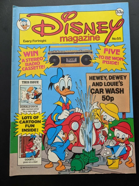 DISNEY MAGAZINE NO 55, Walt Disney Productions Comic, 1986, FREE UK ...