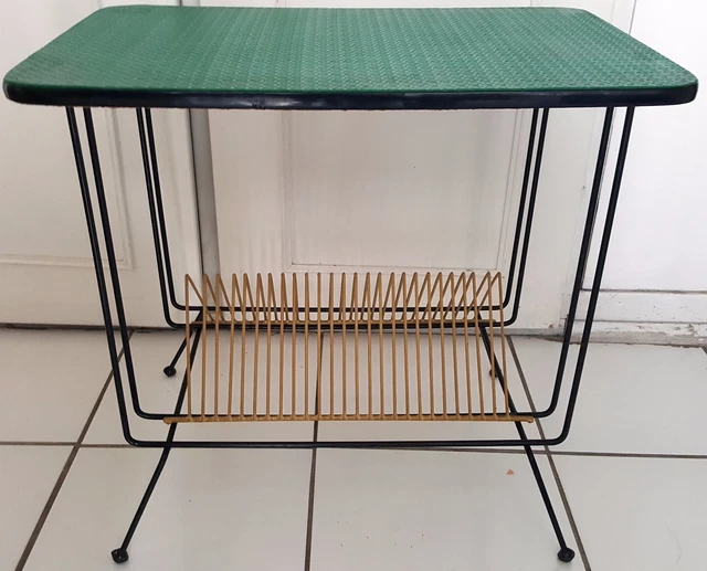 MEUBLE VINTAGE PORTE tourne-disque et vinyles - années 50s EUR 267,00 - PicClick FR