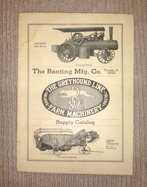 BANTING MFG CO Steam Traction Engines Gas Engines &Tractors Original ...