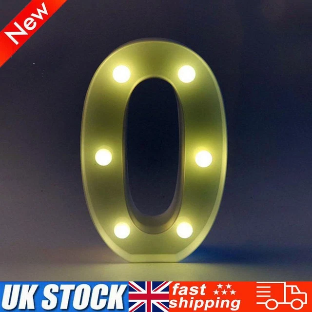 DIGITAL NUMBER LED Symbol Sign Night Light for Wedding Party Birthday ...