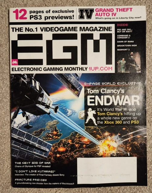 EGM ELECTRONIC GAMING Monthly Magazine June 2007 Issue.216- ENDWAR, God ...