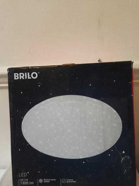 BRILONER LEUCHTEN LED Ceiling Light With Starry Décor 28 X 9.5 Cm White ...