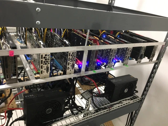 GPU MINING RIG Frame 80 GPUs Rack Chassis Aluminum Frame Steel 3090 ...