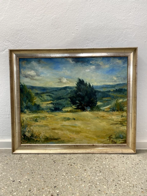 * ÖL GEMÄLDE Peter Schmidt Schönberg Berliner Kunst Bild Baum Landschaft Rahmen EUR 150,00 ...