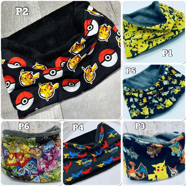 SNOOD ENFANT POKÉMON Pikachu, Tour De Cou Enfant Pokémon, Écharpe Tube ...