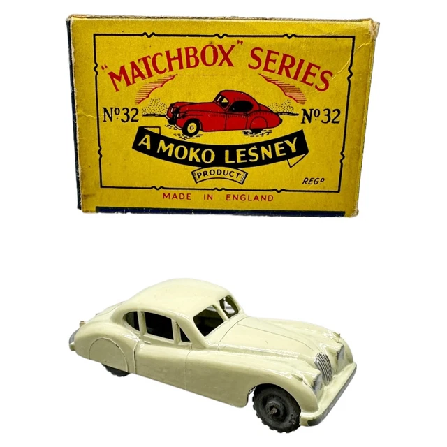 ORIGINAL BOXED LESNEY Matchbox 32 A Jaguar Xk140 Coupe B2 Box ** 1957 ...