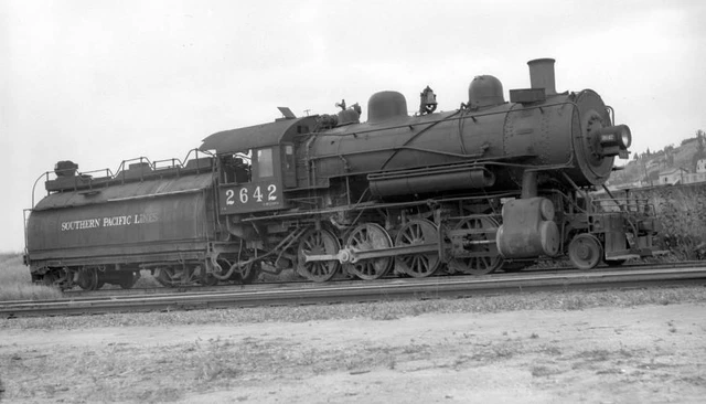 SP SOUTHERN PACIFIC Railroad Locomotive Engine No 2642 Old Train Photo ...