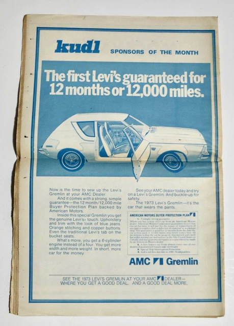 PHONOGRAPHIC MAGAZINE MAGAZINE 1973 Alice Cooper AMC Levi's Gremlin ...