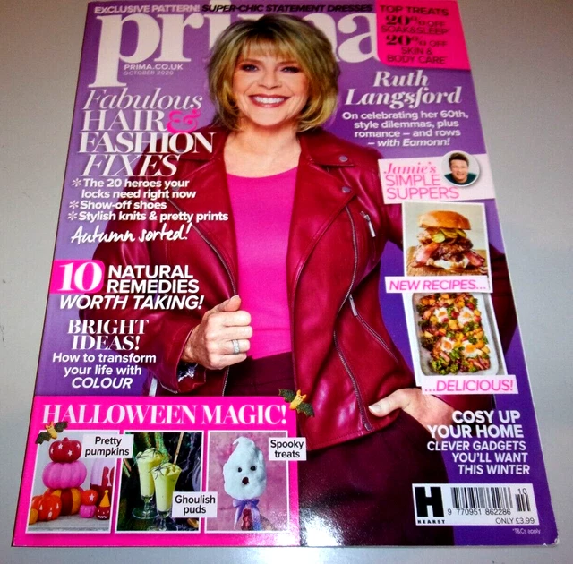 PRIMA MAGAZINE OCTOBER 2020 Issue/Ruth Langsford/Susie Dent/Kirsty ...