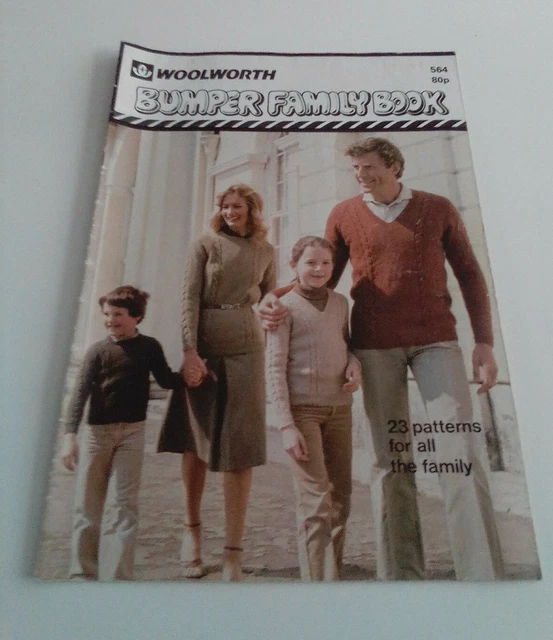 VINTAGE WOOLWORTH BUMPER Family Book 23 Knitting Patterns For All The ...