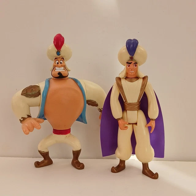 DISNEY ALADDIN PARADE Leader Genie & Ali Prince Action Figure Mattel ...