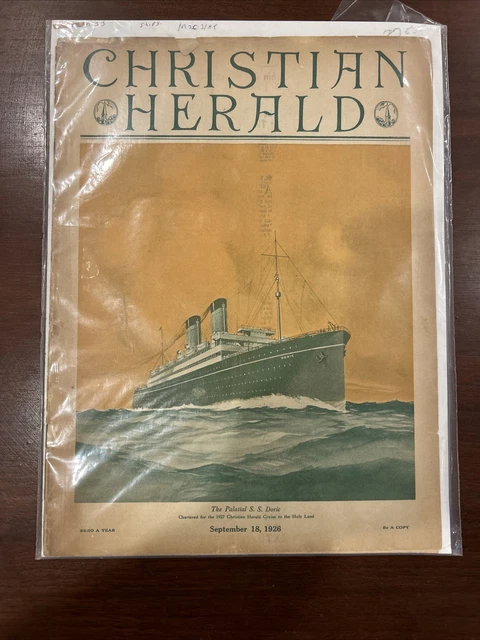 THE CHRISTIAN HERALD Magazine September 18, 1926 SS DORIC £18.32 ...