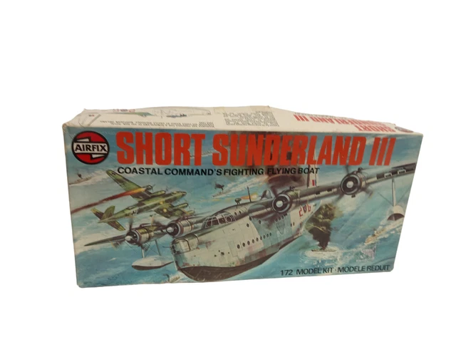 VINTAGE AIRFIX SERIES 6 1/72 Scale Model Short Sunderland III Flying ...