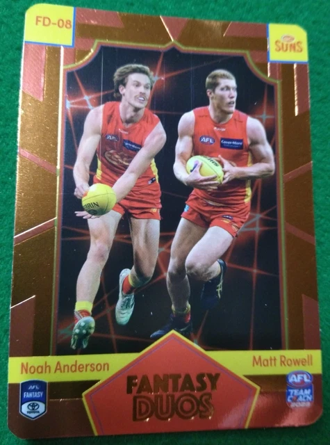 2023 AFL TEAMCOACH Cards - Fantasy Duo FD-08 - GC Noah Anderson, Matt ...
