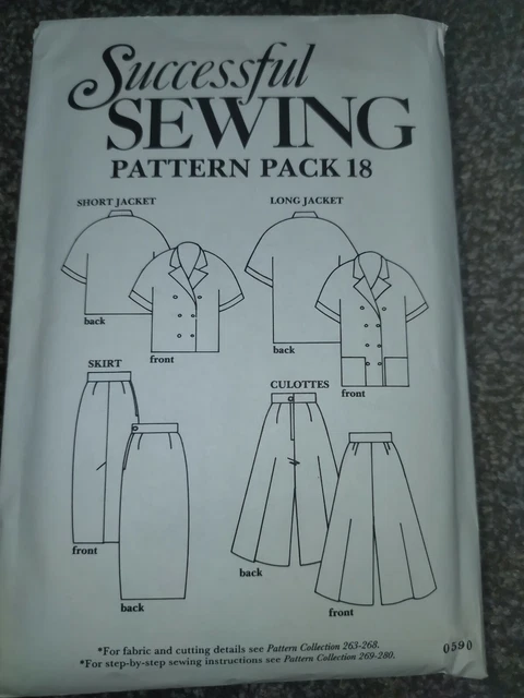 RETRO 1980'S SUCCESSFUL sewing pattern pack 18 - 2 outfits, uncut ...