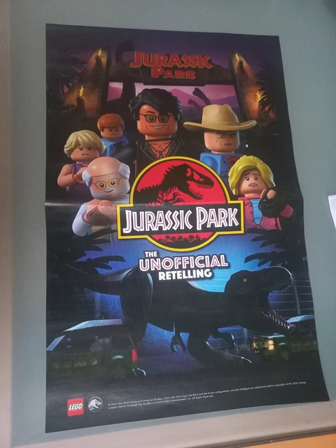 LEGO JURASSIC PARK Paper Pull-Out Poster Official Merchandise (See ...
