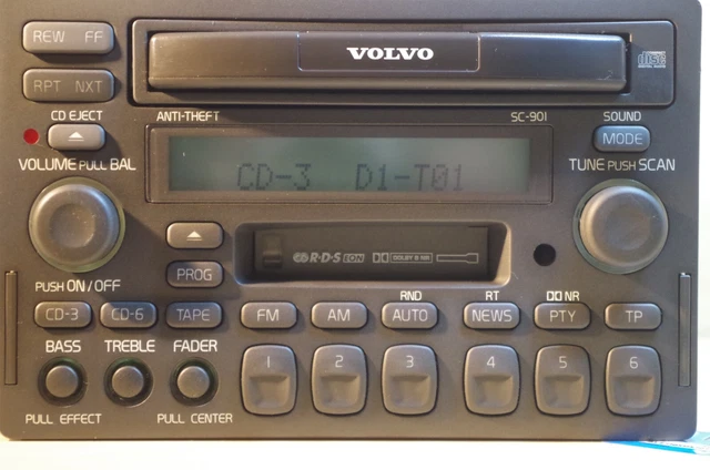 VOLVO RADIO SC-901 , 3-fach Wechsler, Magazin , Code / Generalüberholt ...