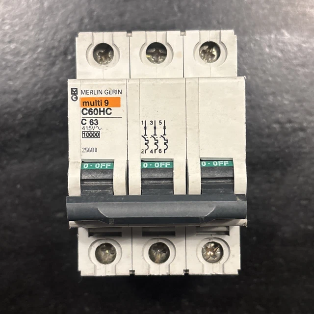 MERLIN GERIN MULTI 9 C60HC C63A £18.50 - PicClick UK