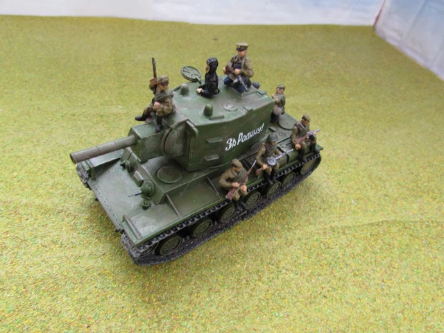 1/72 20MM WW2 Russian KV-1 Tank, Commander & Tank Riders Painted EUR 36 ...