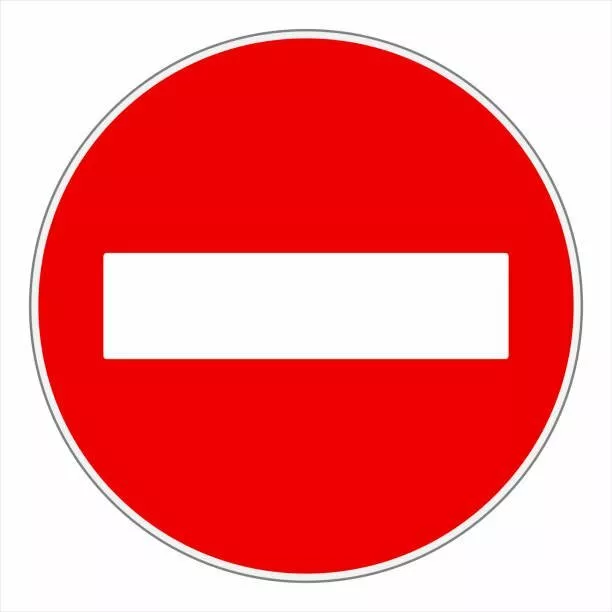 NO ENTRY SIGN Stop Logo Do Not Enter Decal Laptop Window Door Car Wall ...