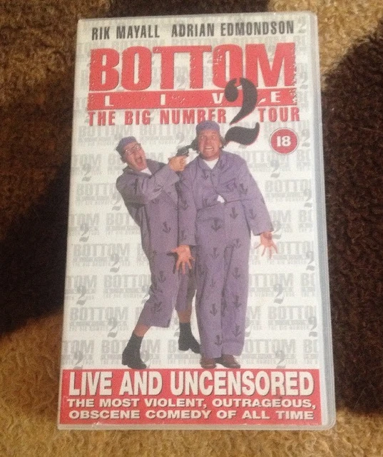 VINTAGE ORIGINAL COLLECTABLE Comedy VHS Video Cassette BOTTOM LIVE BIG ...