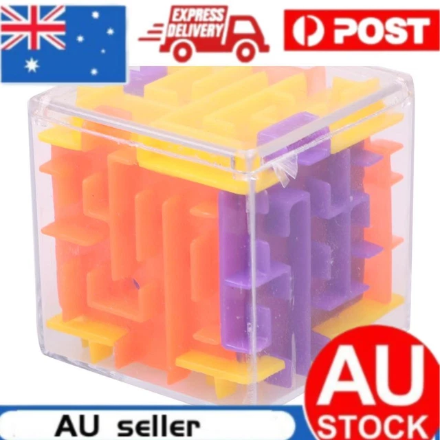 3D MAZE CUBE Plastic Transparent Cube Puzzle Game Lightweight for ...