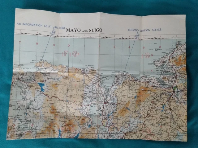 1953 WAR OFFICE Map of MAYO and SLIGO - Northern Ireland and Eire Sheet ...