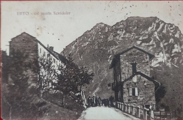 CARTOLINA ERTO COL monte Scandoler, animata, viaggiata 1920 EUR 30,00 ...