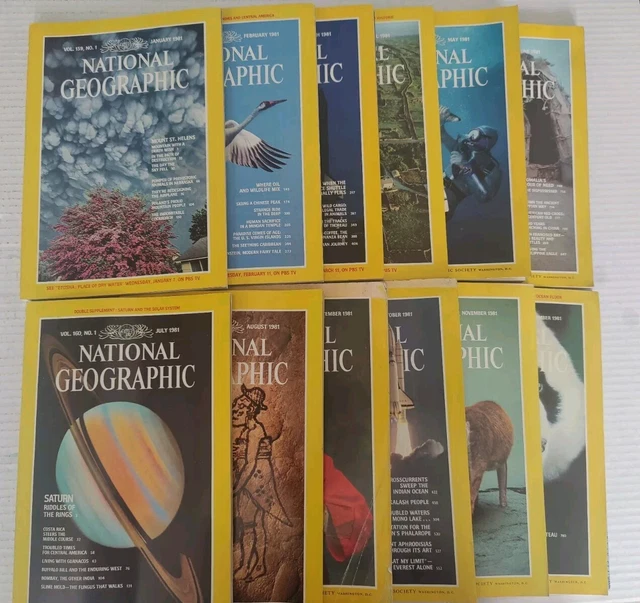 MAGAZINE NATIONAL GEOGRAPHIC Année Complète 1981. L'Ensemble Complet ...