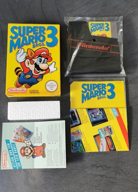 SUPER MARIO BROS. 3 /Nintendo NES sistema gioco IMBALLO ORIGINALE CIB ...