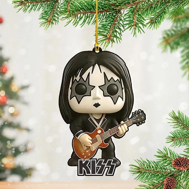 ACE FREHLEY KISS 2025 2-sided Acrylic Christmas Ornament Gift 2D FLAT ...