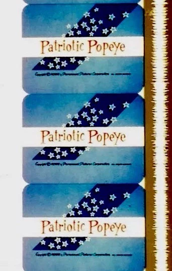 16MM I.B. TECHNICOLOR Popeye Cartoon- " Patriotic Popeye " 1957 $82.09 ...