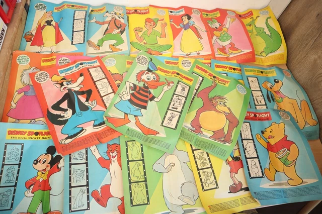 VINTAGE DISNEY SPOTLIGHT Comic Posters Original Character Pin Ups 60s ...