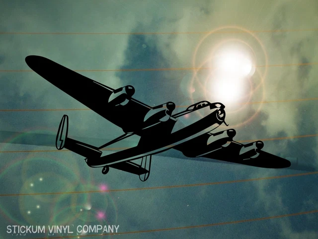 SINGLE AVRO LANCASTER Bomber Car Decal/Sticker *BBMF* *WW2* *Flying ...