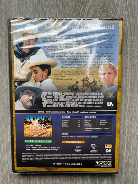 DVD 📀 LES grands espaces - Grégory Peck - Charlton Heston - NEUF SOUS ...