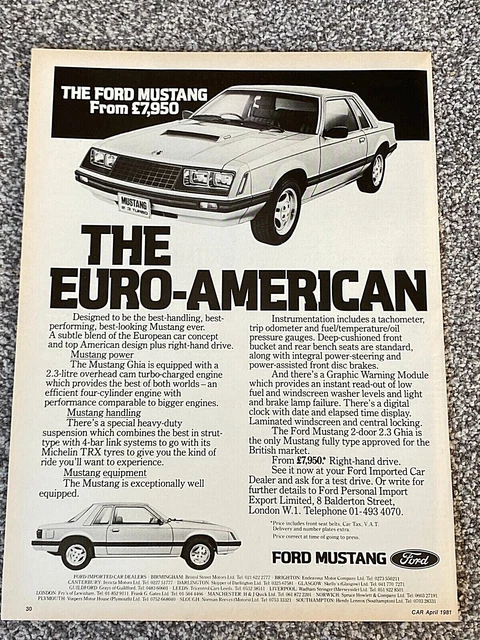 RARE COLLECTABLE VINTAGE 1981 Magazine Car Advert Art Picture UK Ford ...
