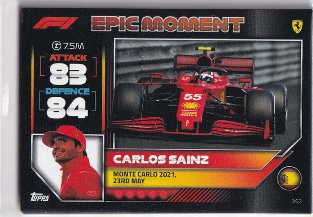 TOPPS F1 TURBO Attax 2022 Fórmula 1 Tarjeta Núm 262 Epic Moment Carlos Sainz EUR 1,00 - PicClick FR