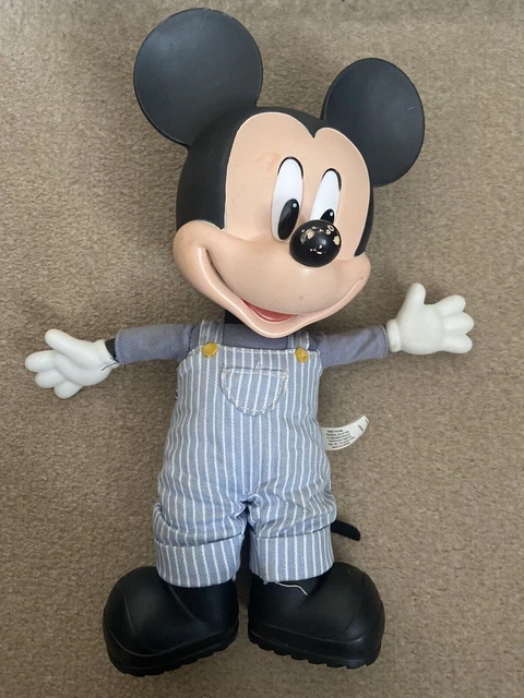 DISNEY STORE MICKEY Mouse Talking Train Conductor Plush Toy Pull String ...