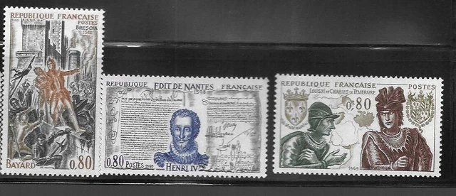 1966 SÉRIE GRANDS noms e l histoire neuf ** du N° 1616 AU N° 1618 EUR 1,00 - PicClick DE