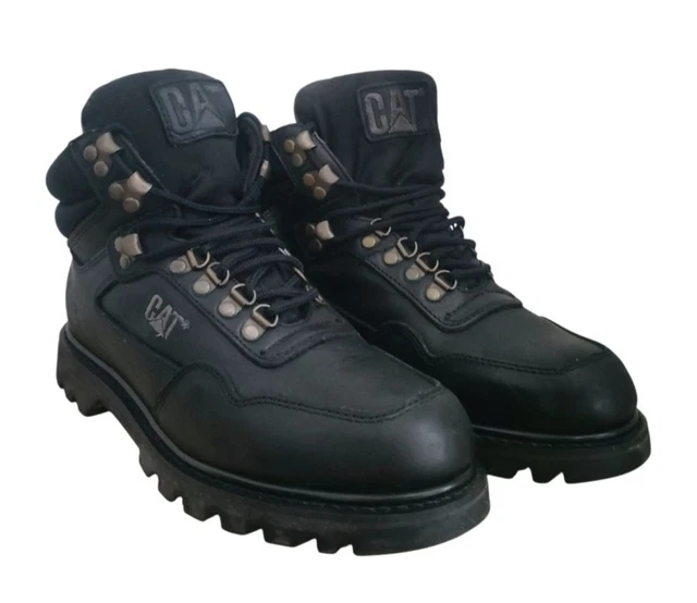 CATERPILLAR CAT LEATHER Safety Walking Machine Boots - Wide Fit - Size ...
