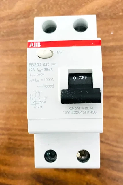 1PC-ABB FB202 AC-40/0.03 Residual Current Circuit Breaker 2P/40A 1SYF202015R1400 $180.41 ...